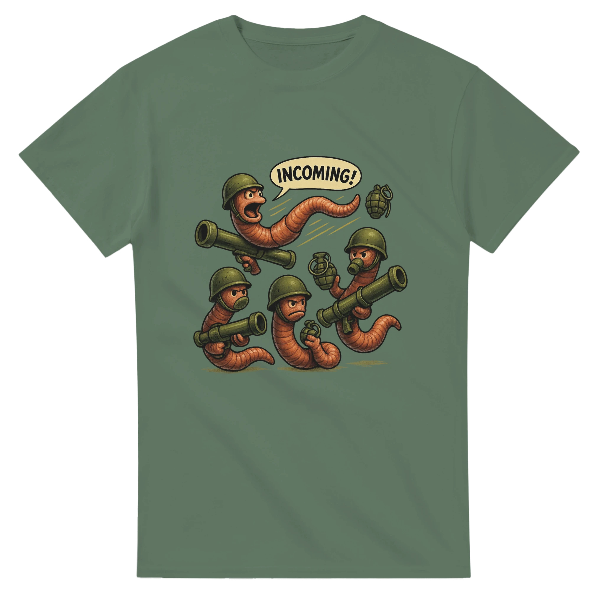 T-shirt Incoming Worms – Retro Gaming Design | Shirty